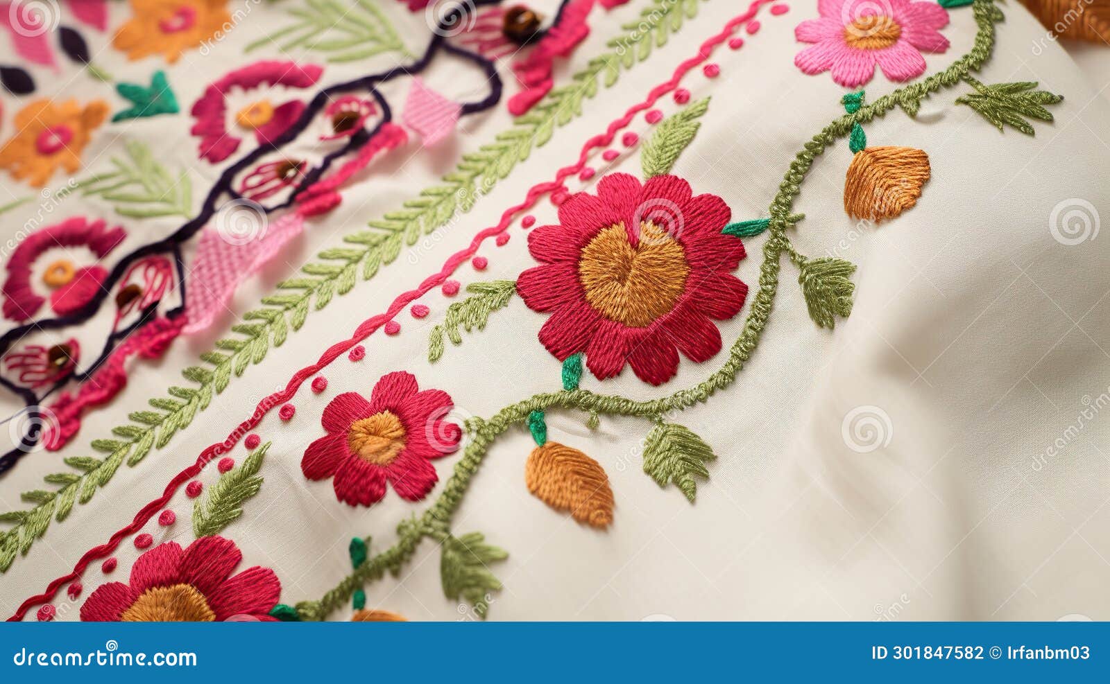 Embroidered Fabric Texture - Featuring Intricate Stitched Details Stock ...