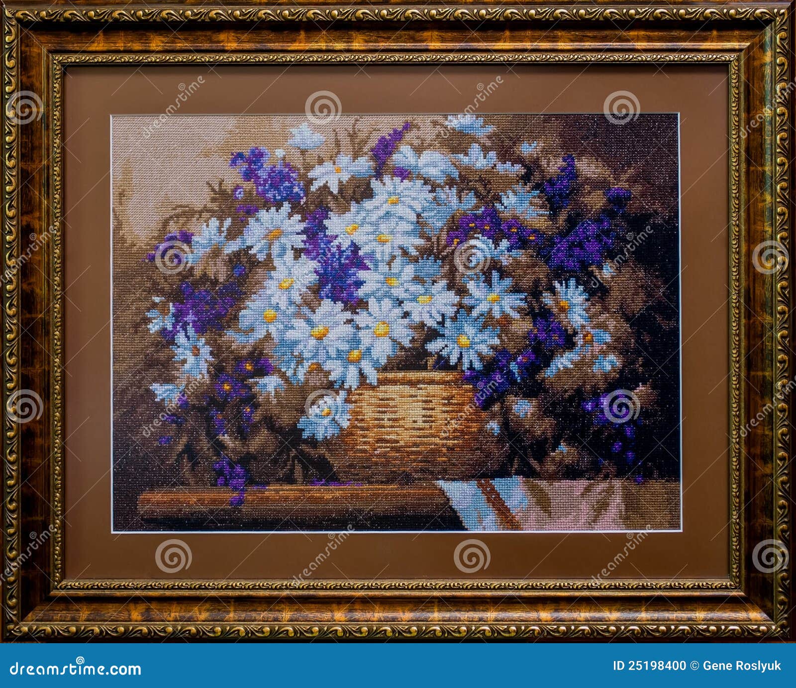 Embroidered Handmade Canvas Stock Photo - Image of black, floral: 25198400