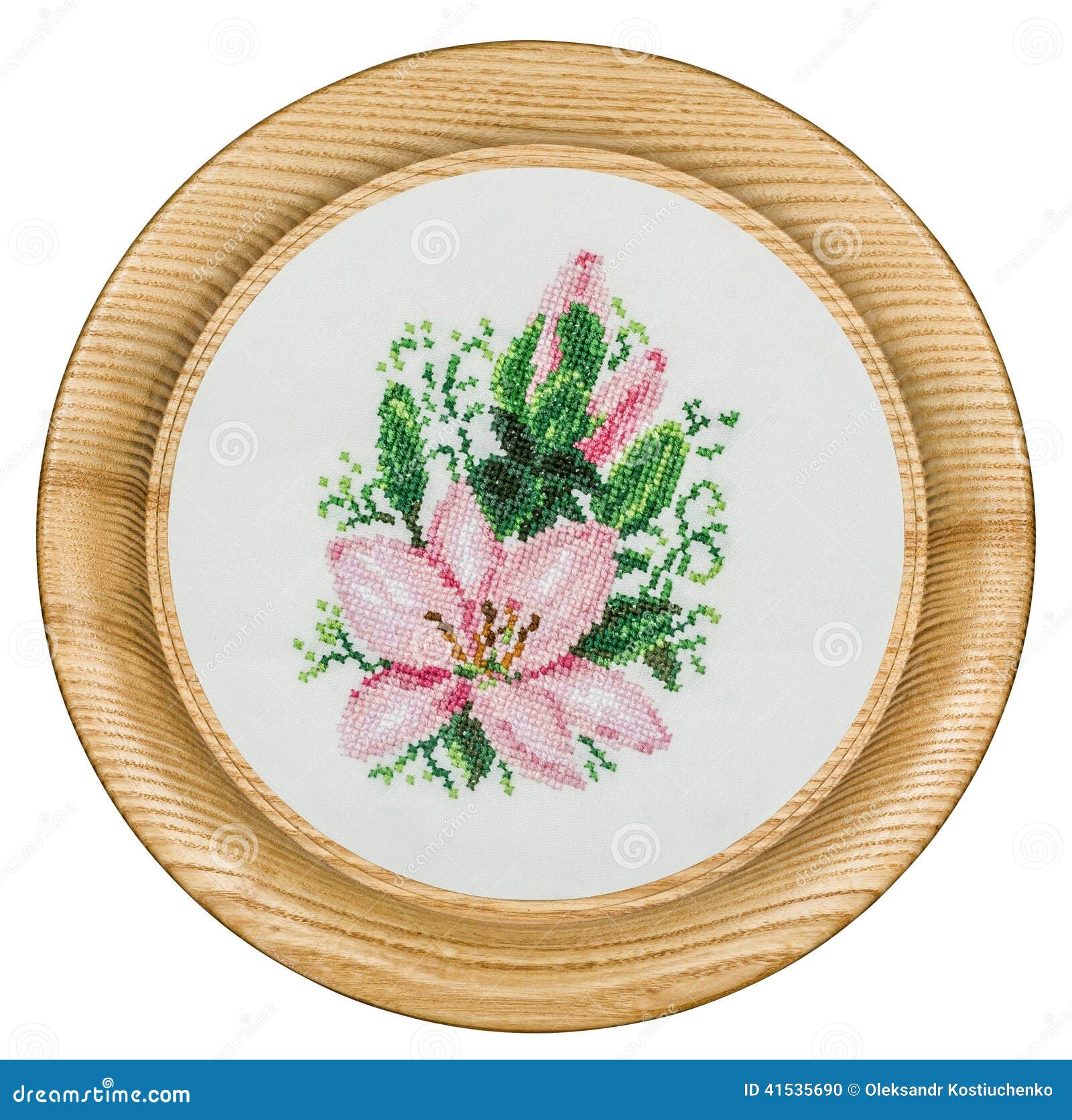 Embroidered Picture in the Frame Stock Photo - Image of style, elegance ...