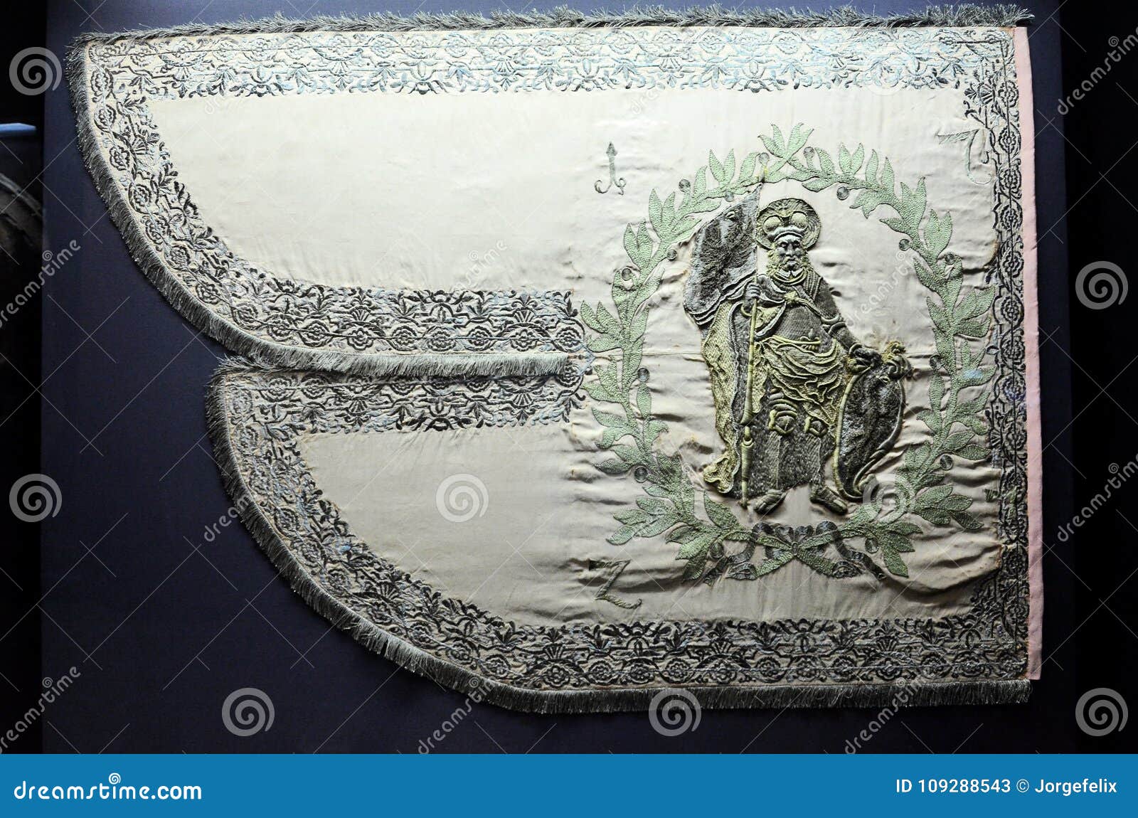 Embroidered Table Cloth with Religious Motifs Editorial Stock Photo ...