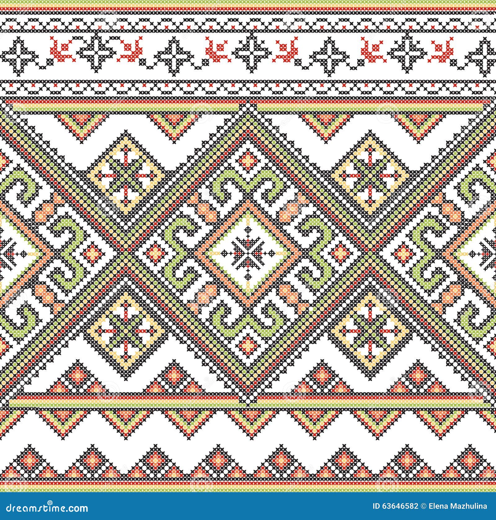 Embroidered Ukraine Pattern Stock Vector - Illustration of handiwork ...