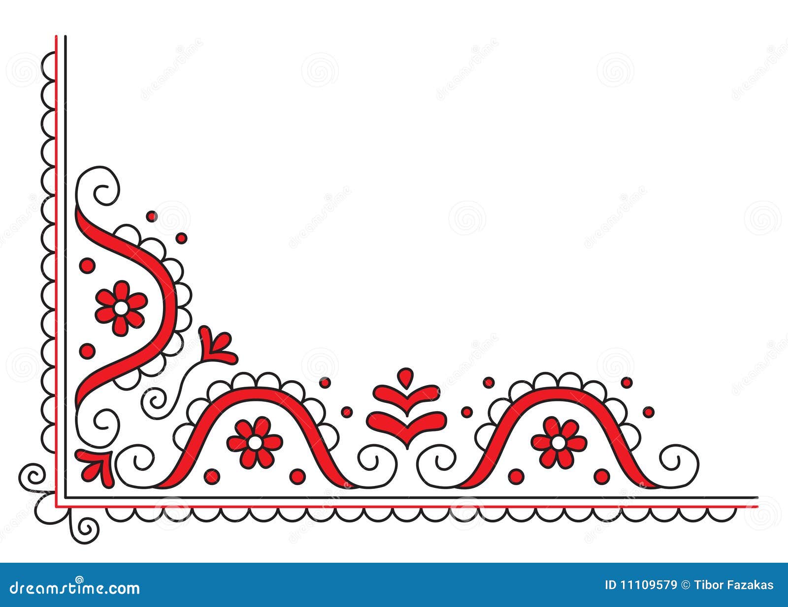 Embroidery stock vector. Illustration of isolated, decoration - 11109579