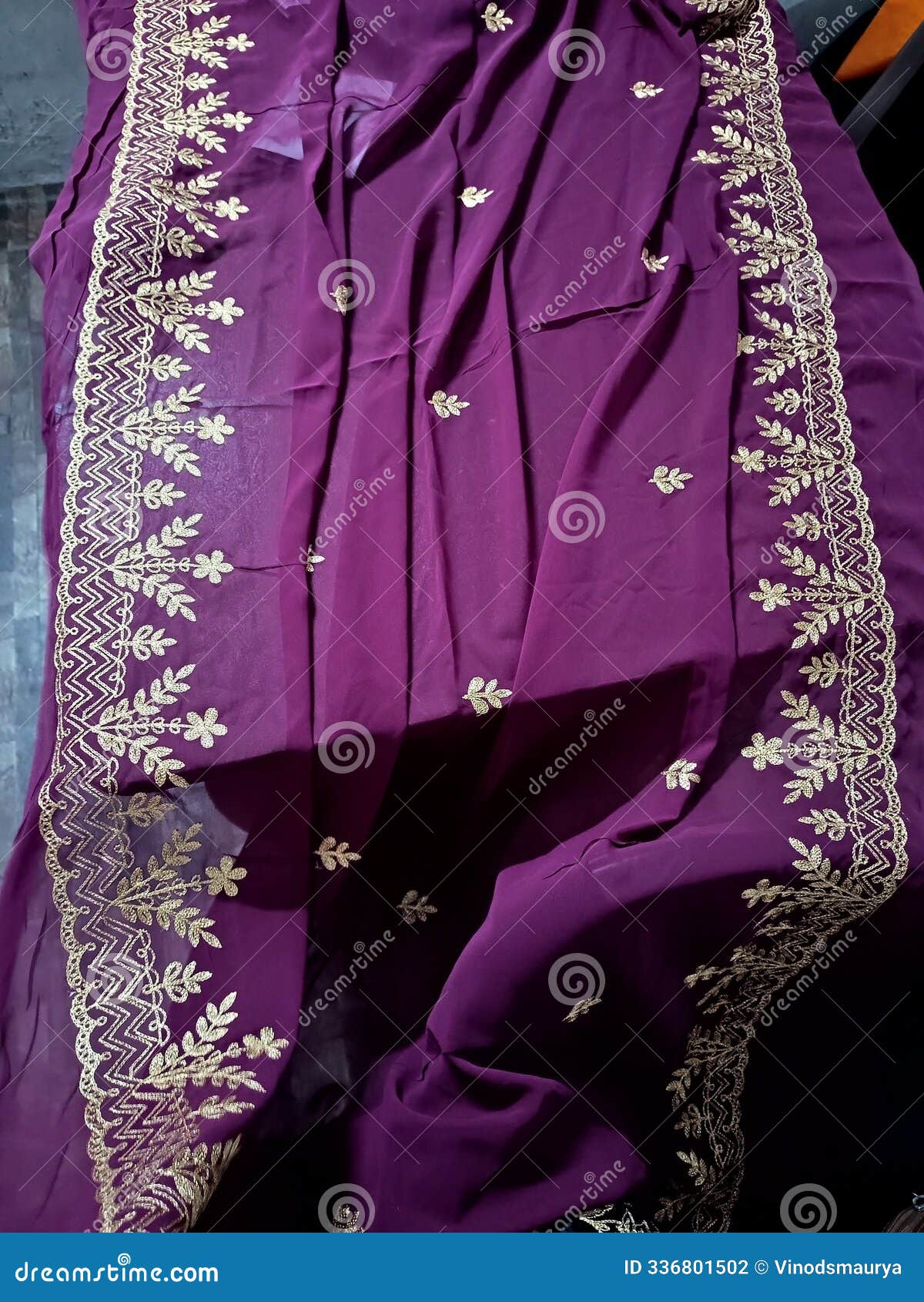 Embroidery Design Duppta Fancy Dress Design Stock Photo - Image of ...