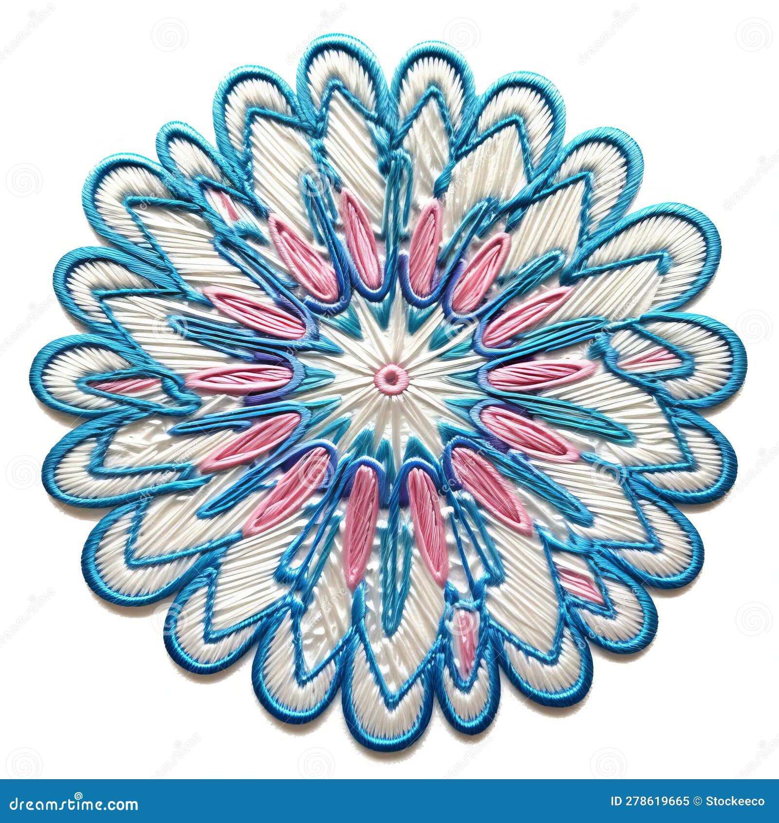 Yo-yo Embroidery Design on White Background Stock Illustration ...