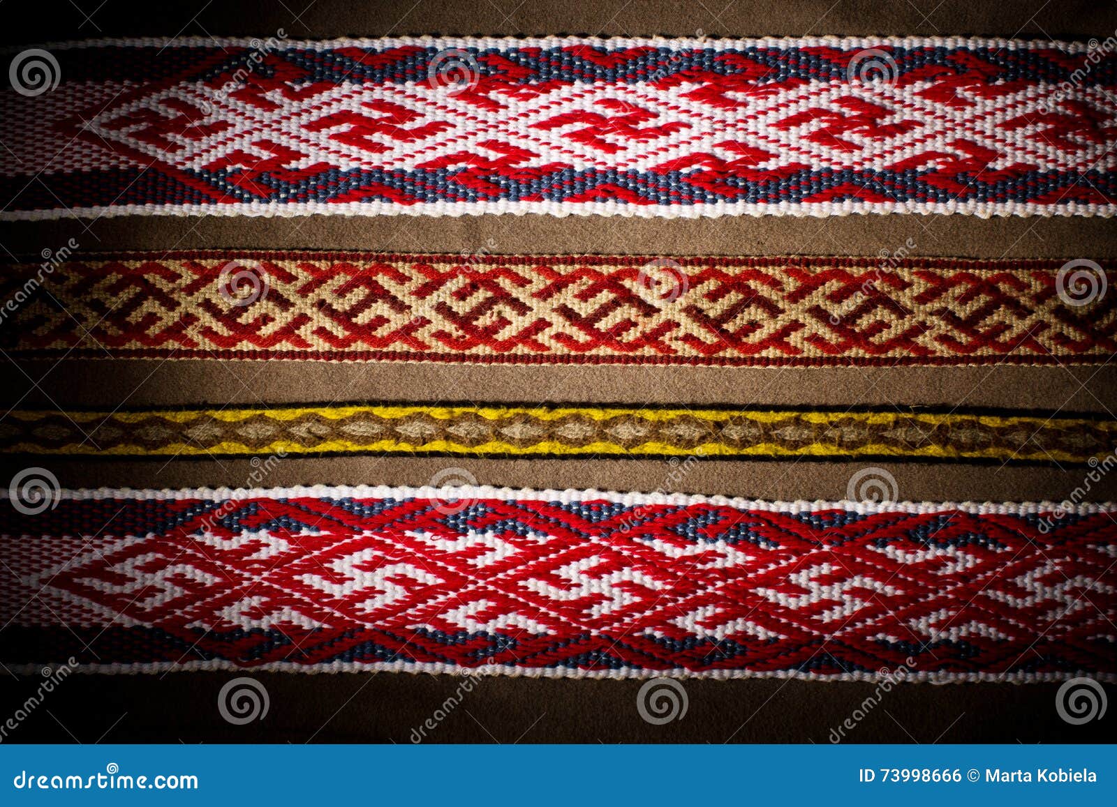 Embroidery Ethnic Pattern Viking Material Stock Photo - Image of ...
