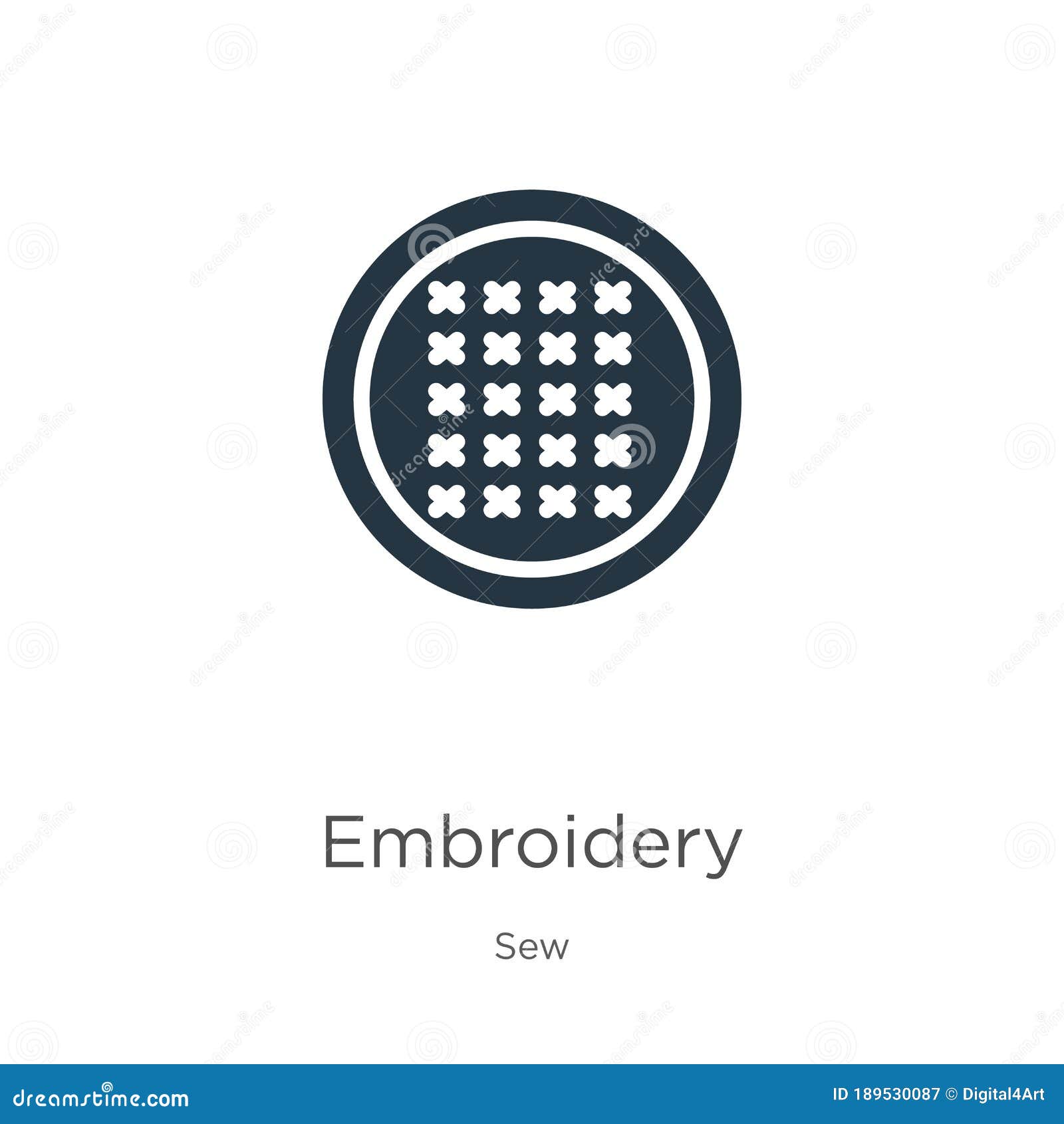 Embroidery Icon Vector Trendy Flat Embroidery Icon From Sew Collection