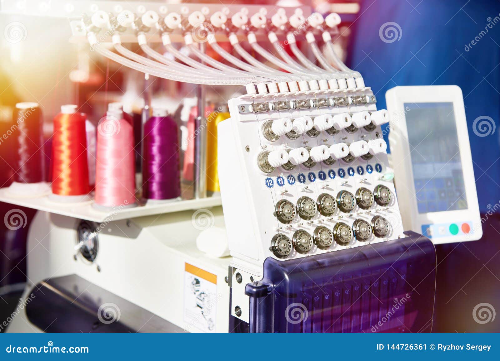 Embroidery Industrial Machine Stock Image - Image of machine, reel ...