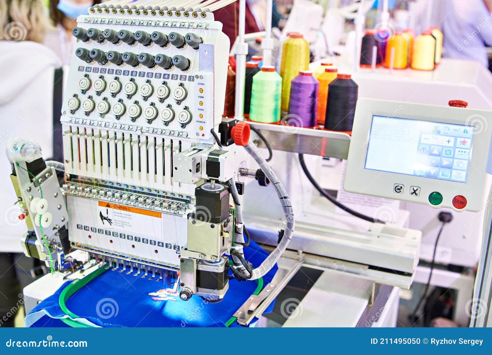 Embroidery Industrial Machine Stock Photo - Image of control, business ...