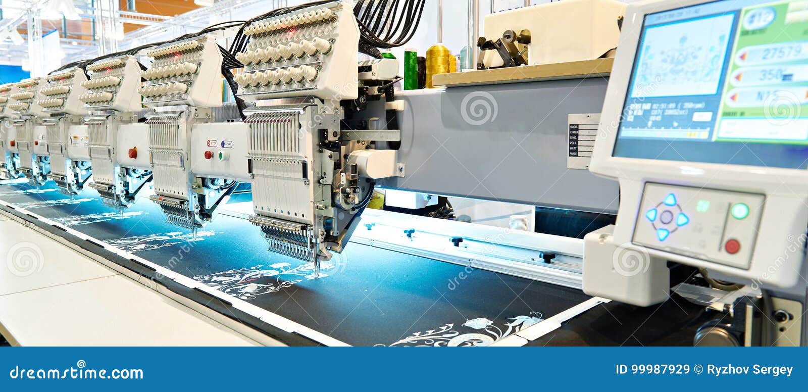 Embroidery Industrial Machine Stock Image - Image of machinery, control ...