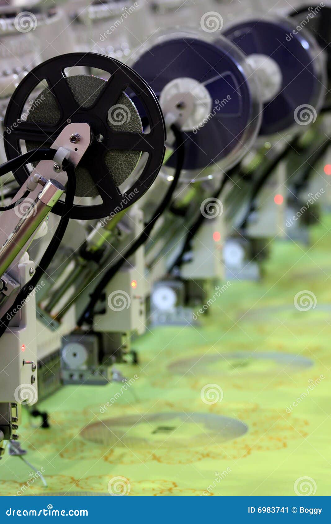 Embroidery machine stock image. Image of fabrics, machine - 6983741