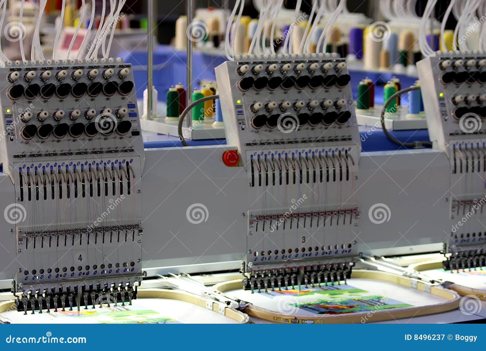 Embroidery machine stock image. Image of factory, fabrics - 8496237