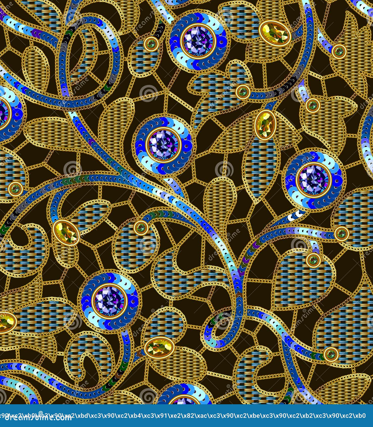 Embroidery Multicolor Vector Pattern Rectangle Background Stock Vector ...