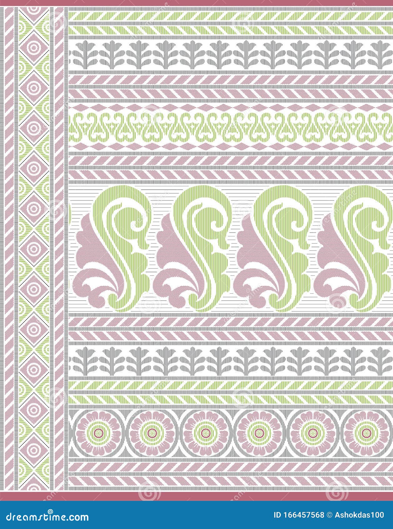 EMBROIDERY PATTERN DESIGN BACKGROUND for PRINT Stock Illustration ...