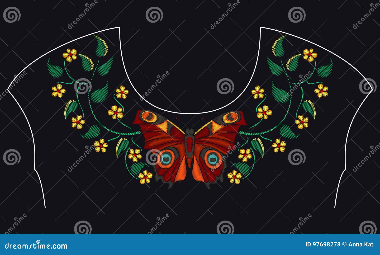 Embroidery Pattern for Design Stock Vector - Illustration of ornate ...