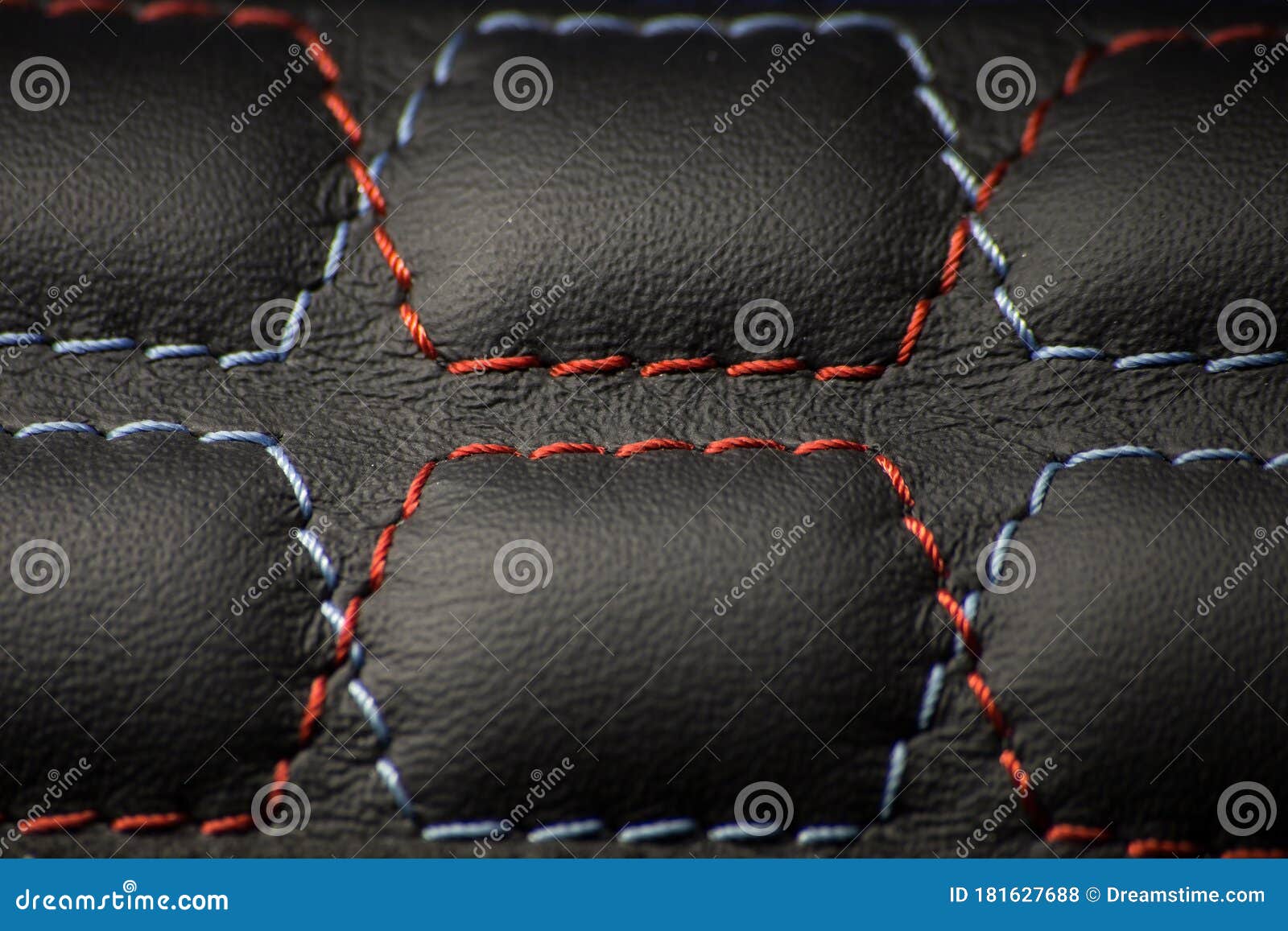 Embroidery on the Skin with Threads Stock Photo - Image of perforation ...