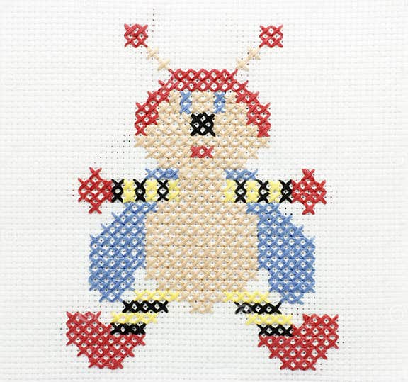 Embroidery Threads of the Image of a Bee Stock Image - Image of copy ...