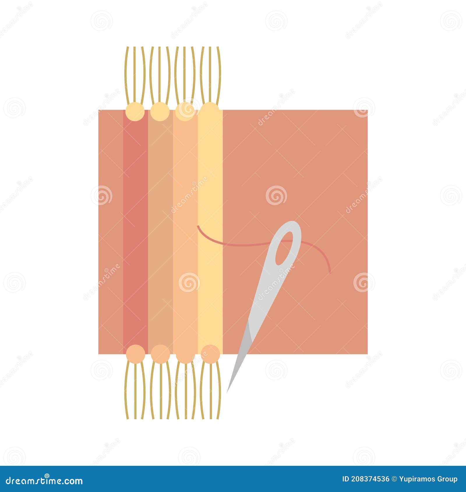 Embroidery and Weaving Thread and Needle Vector Design Stock Vector ...