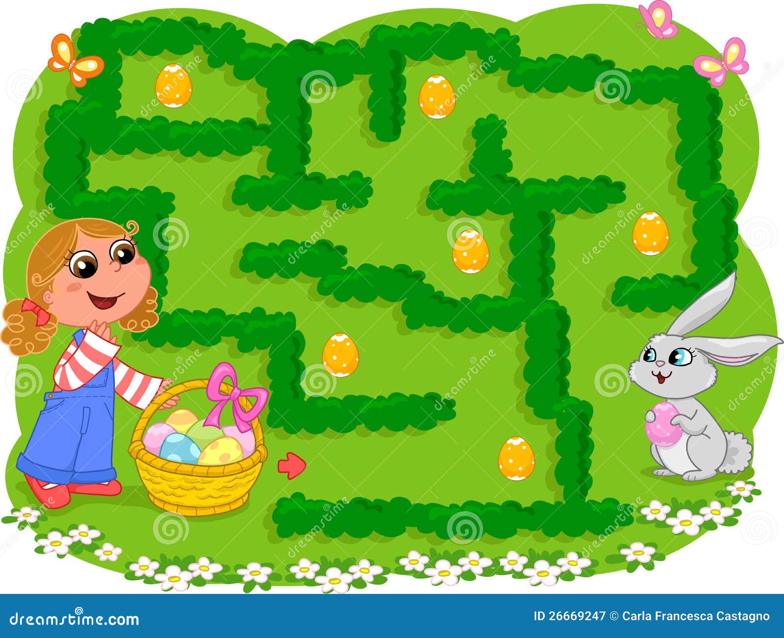 Embroma El Juego: Laberinto De Pascua Ilustración del Vector ...