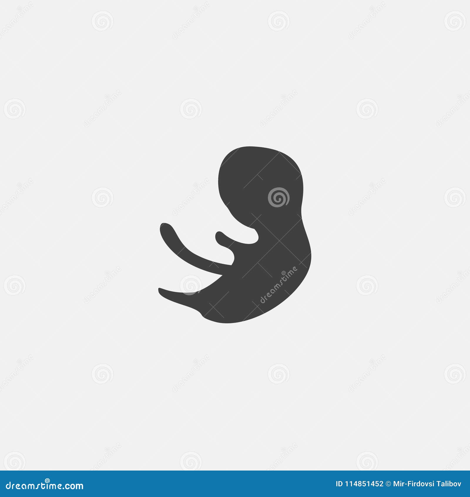 Embryo icon stock illustration. Illustration of flat - 114851452
