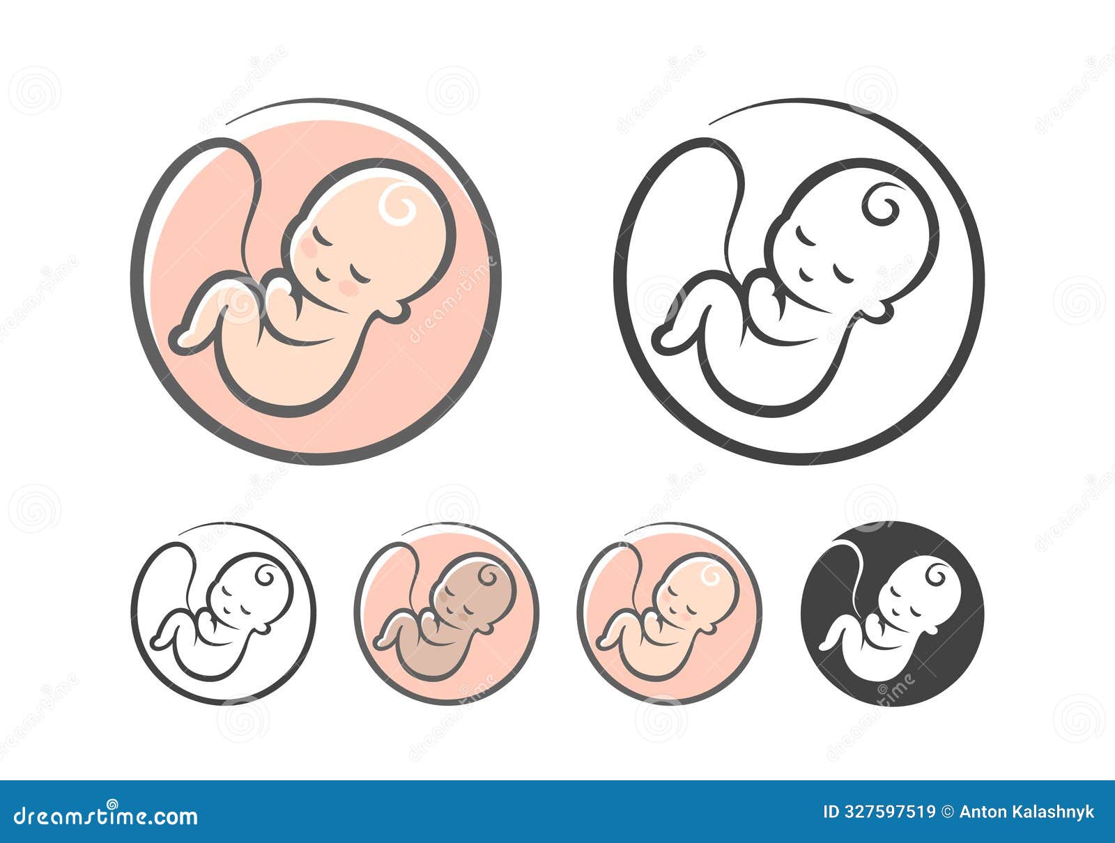Embryo Baby Logo stock illustration. Illustration of childbirth - 327597519