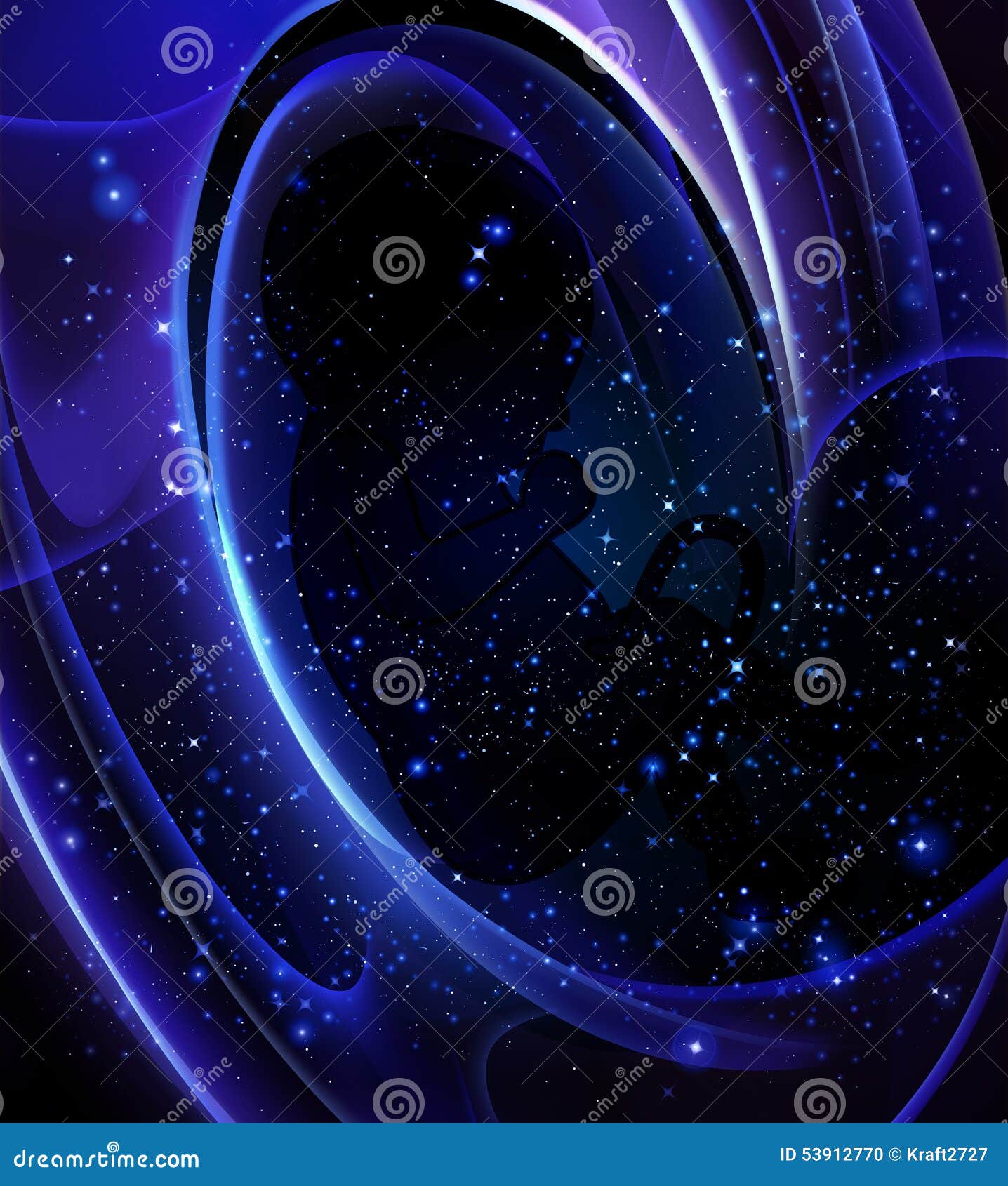 Embryo in space stock illustration. Illustration of bizarre - 53912770