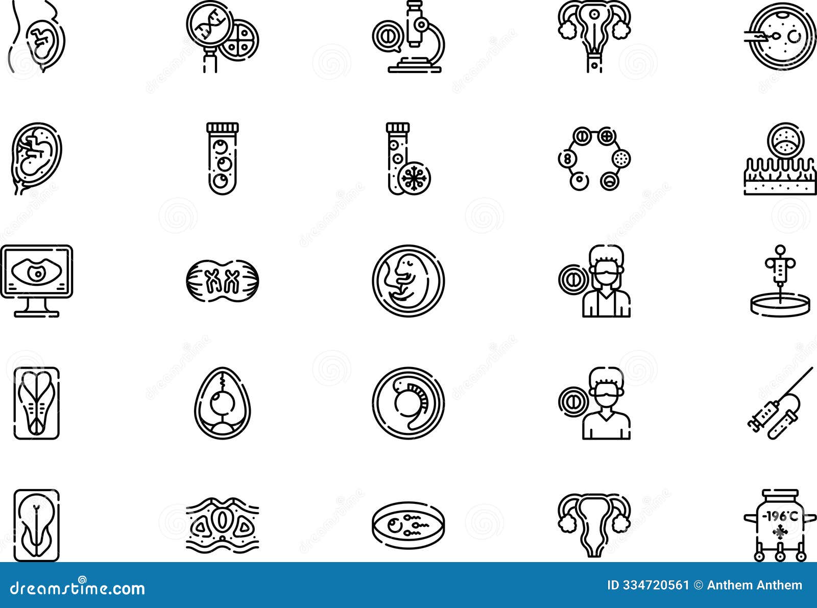 Embryology Icons Collection is a Vector Illustration with Editable ...