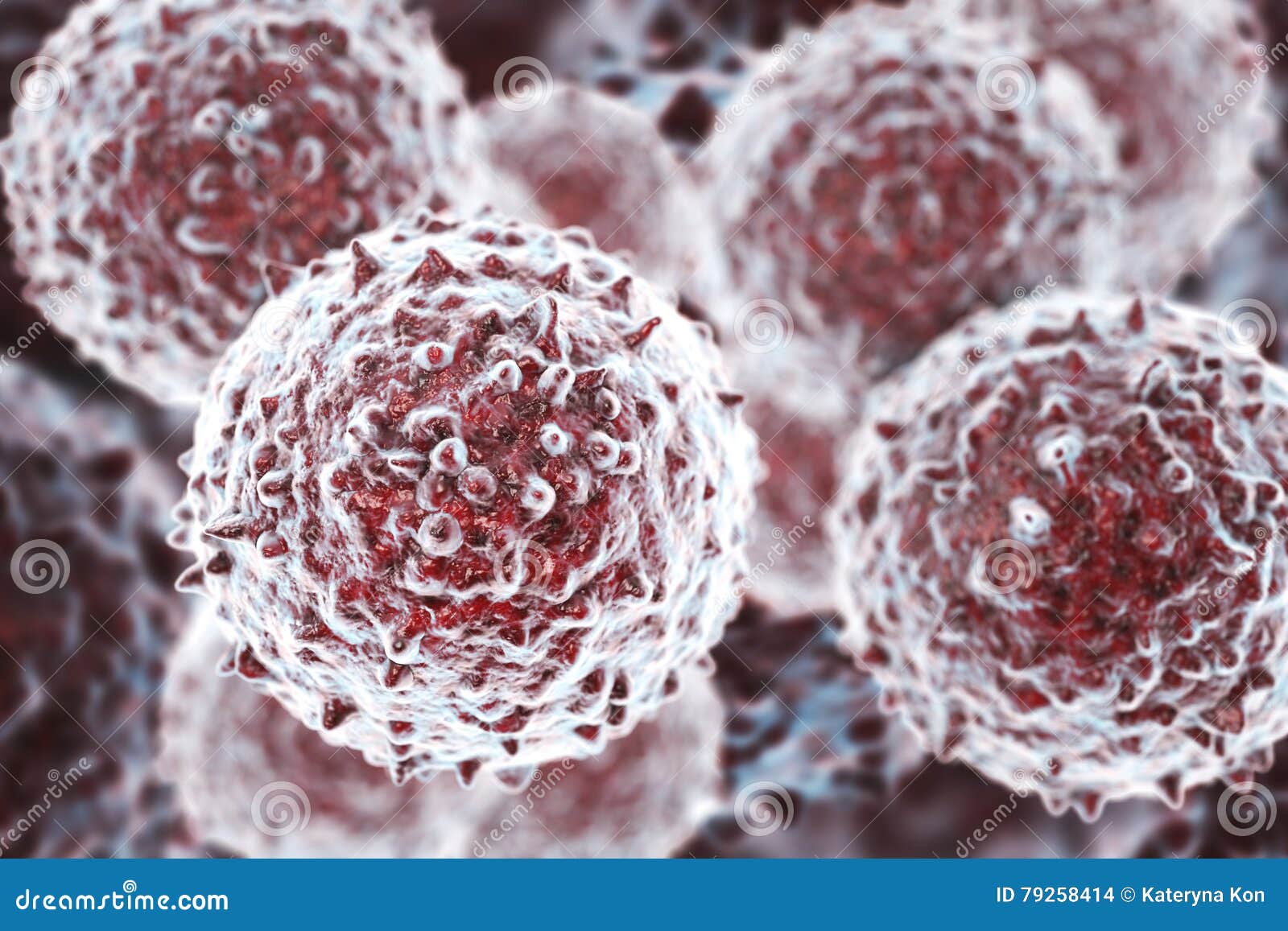 Embryonic Stem Divides Cells. Mitosis Under Microscope. 3D Illustration ...