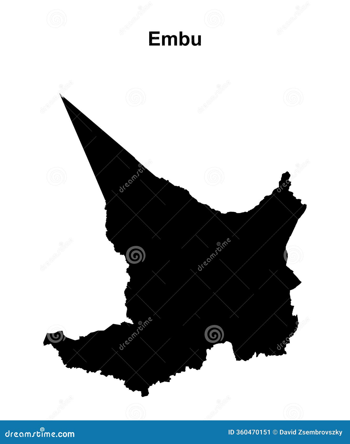 Embu outline map stock illustration. Illustration of county - 360470151