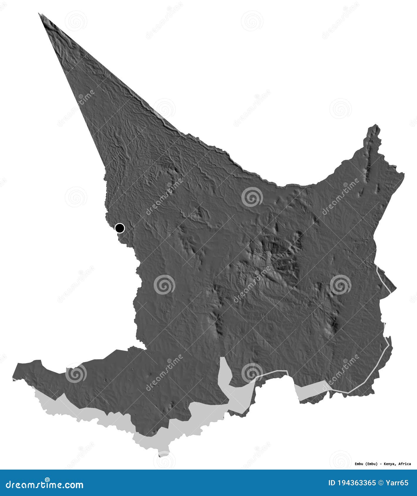 Embu, County of Kenya, on White. Bilevel Stock Illustration ...