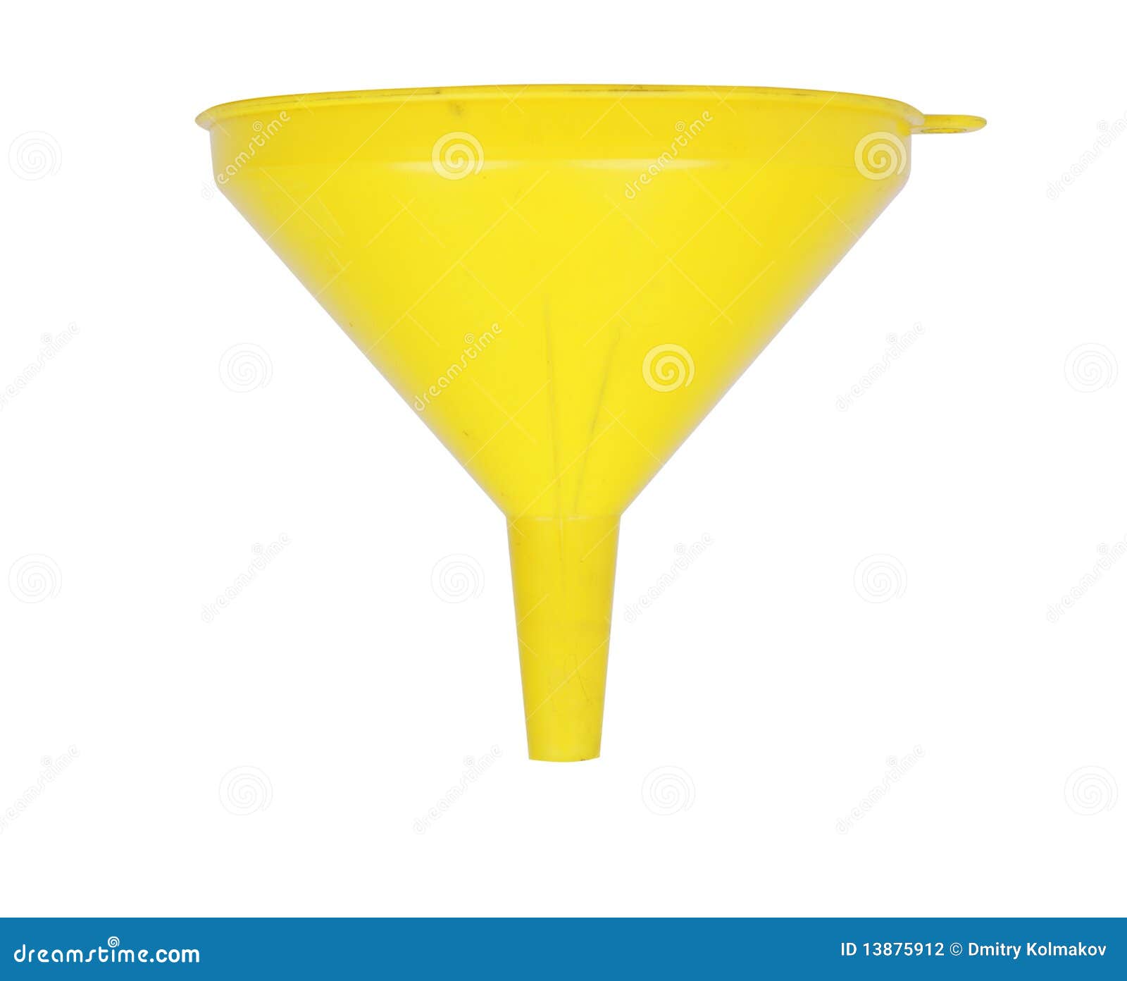 Embudo amarillo foto de archivo. Imagen de deslizadizo - 13875912