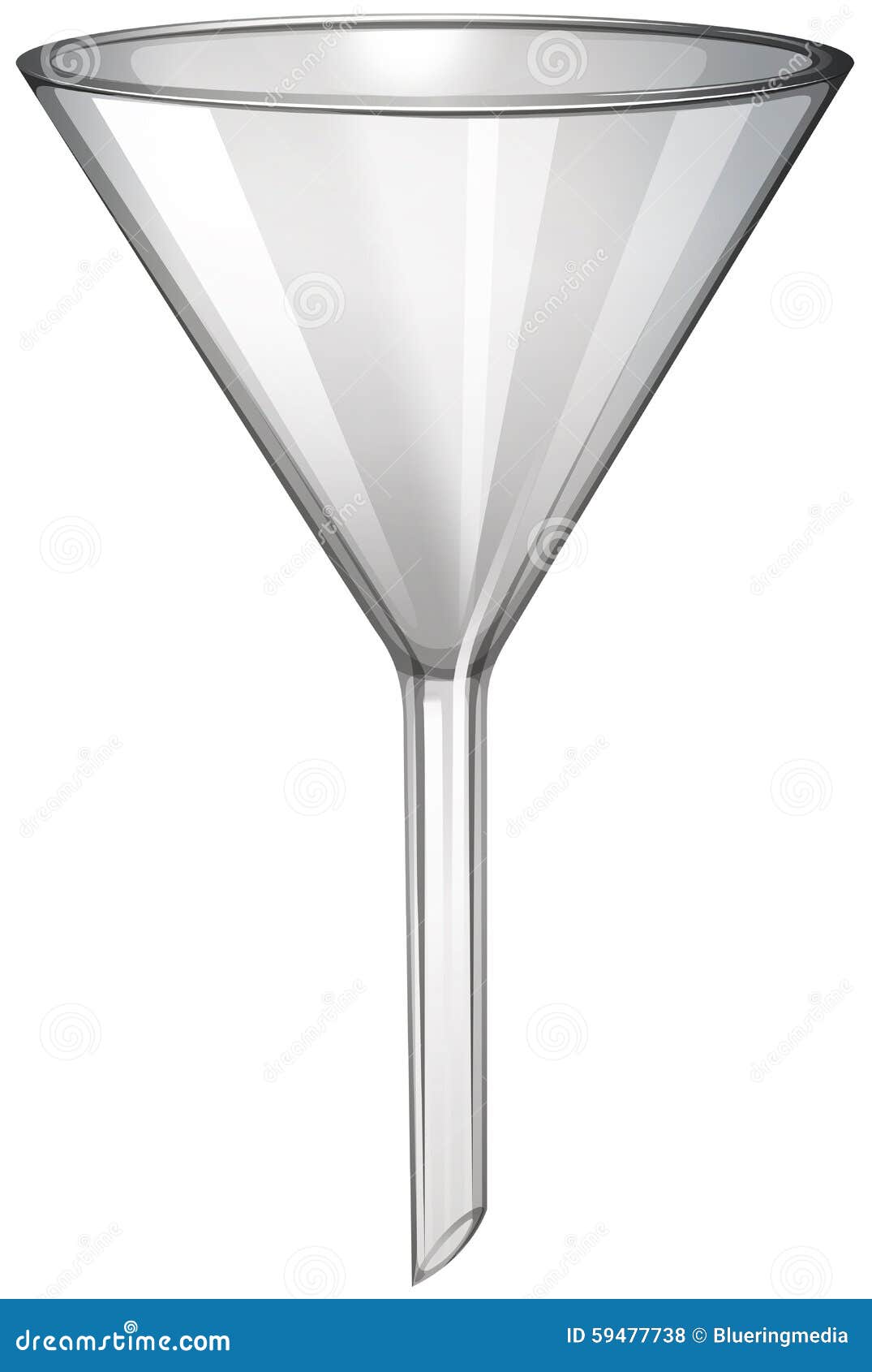 Embudo De Cristal En Blanco Ilustración del Vector - Ilustración de ...