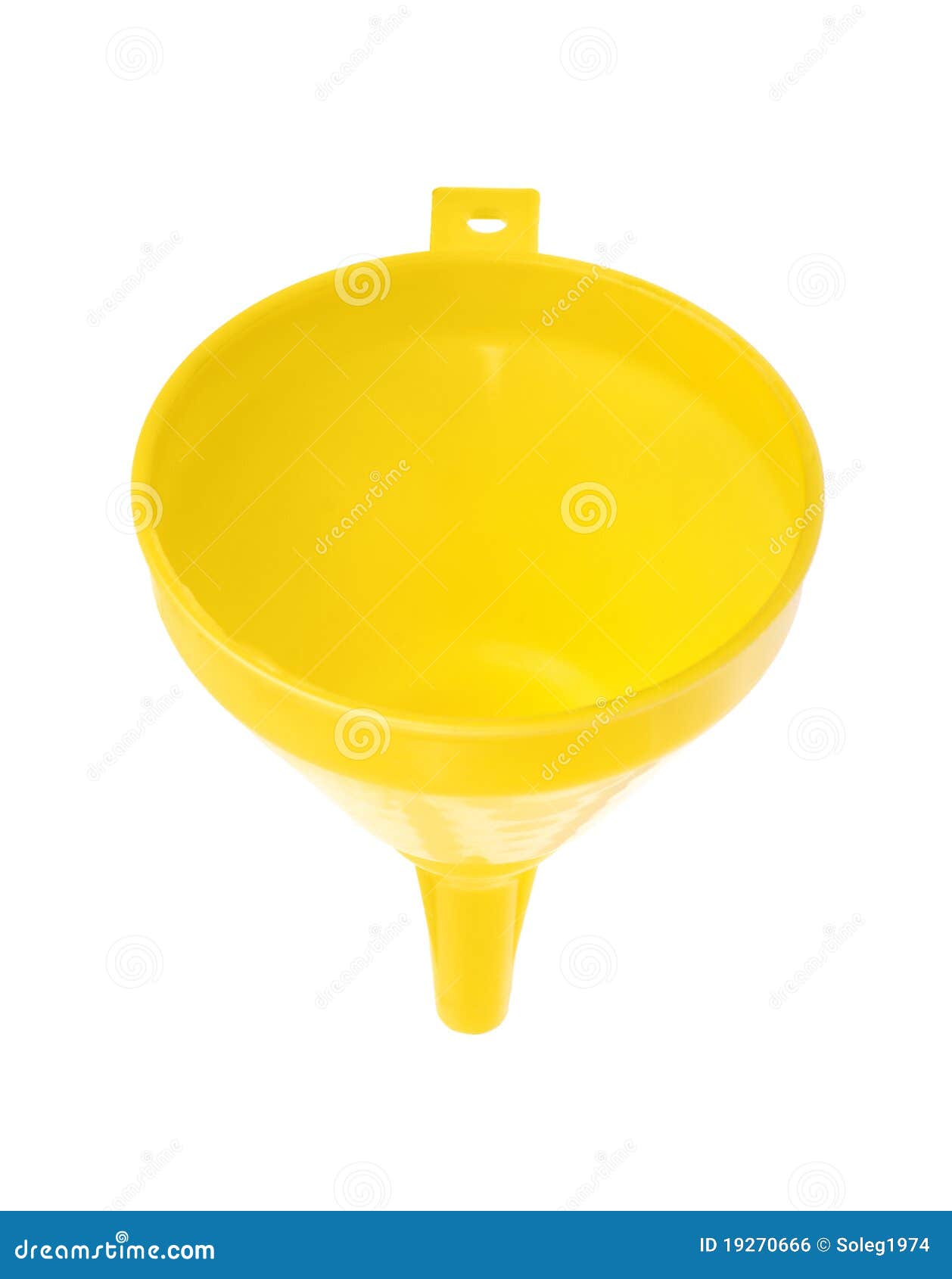 Embudo Plástico Amarillo En Blanco Foto de archivo - Imagen de objetos ...