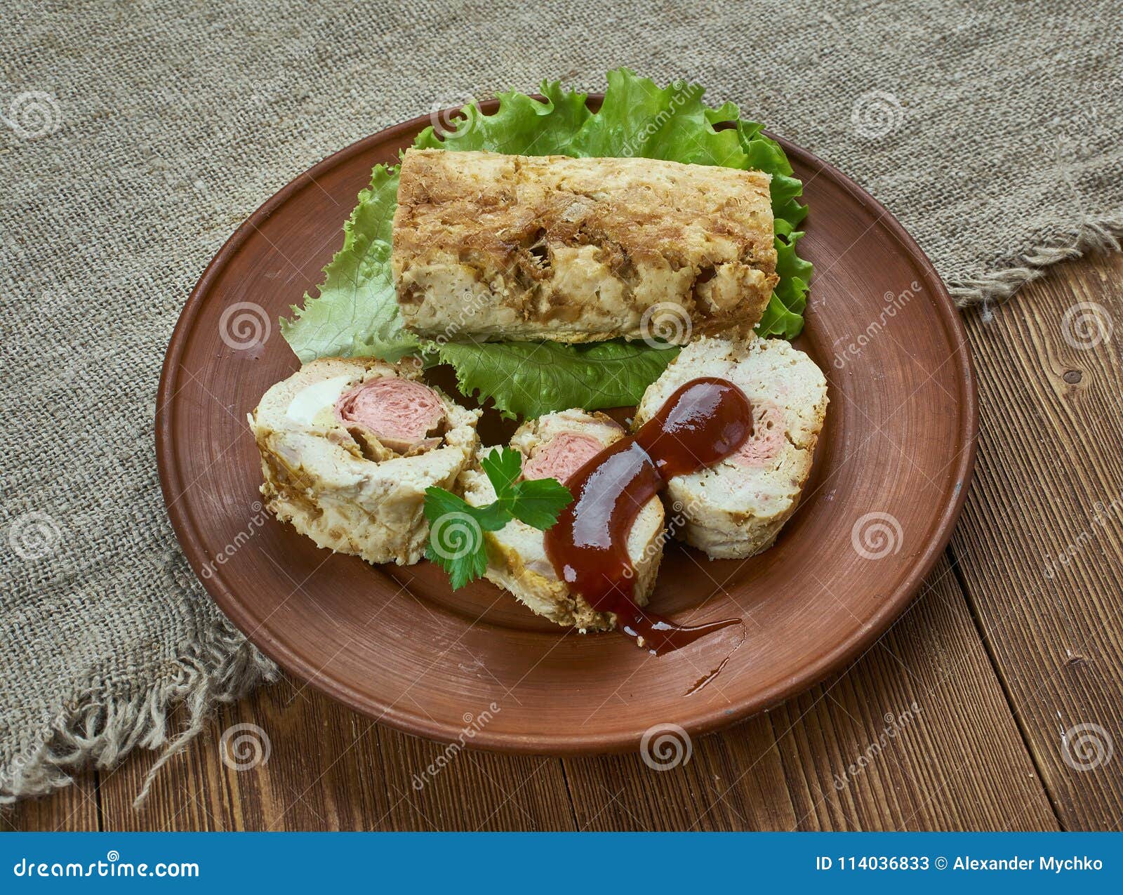 Embutido imagen de archivo. Imagen de cena, meatloaf - 114036833