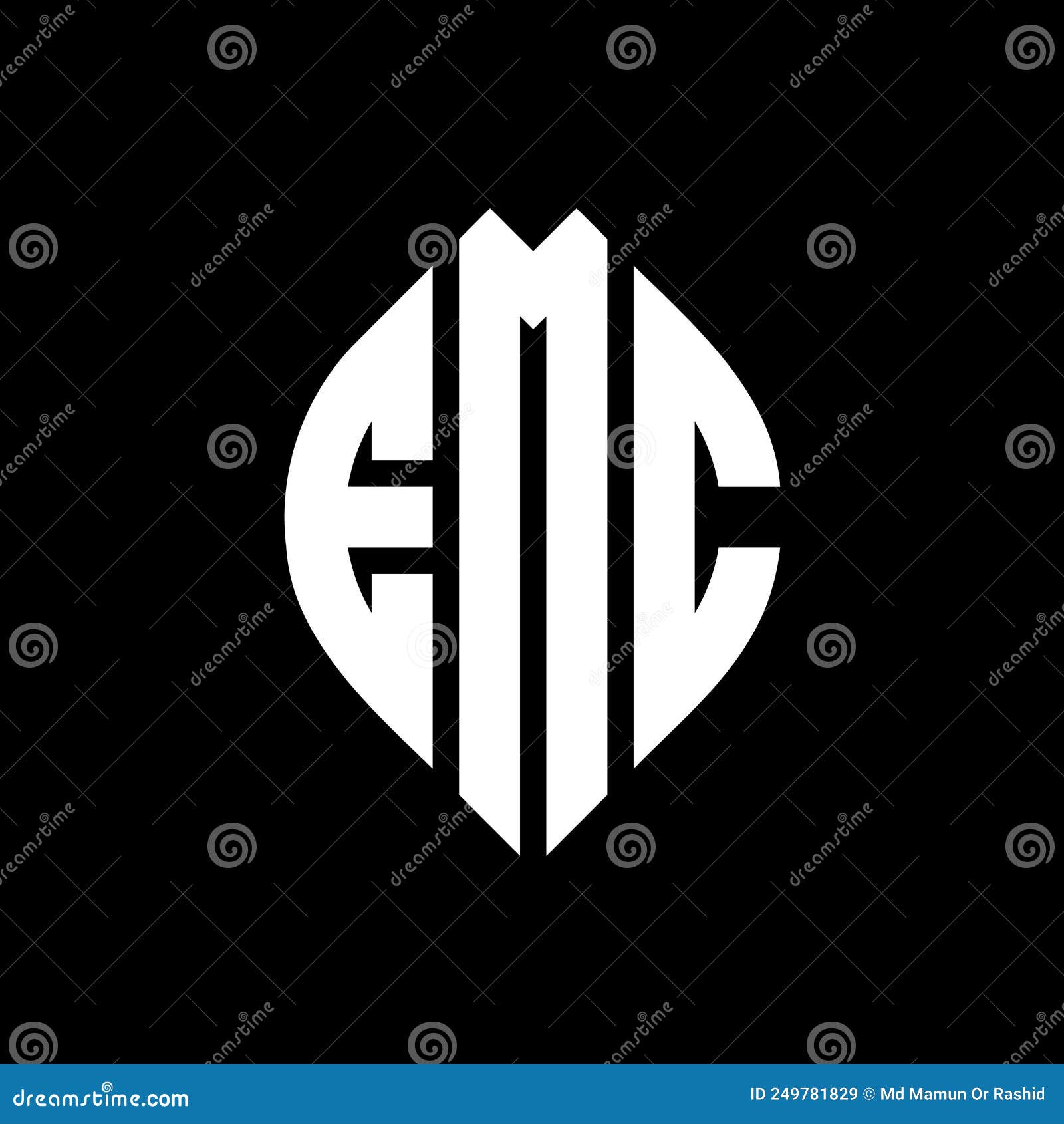 EMC Circle Letter Logo Design with Circle and Ellipse Shape. EMC ...