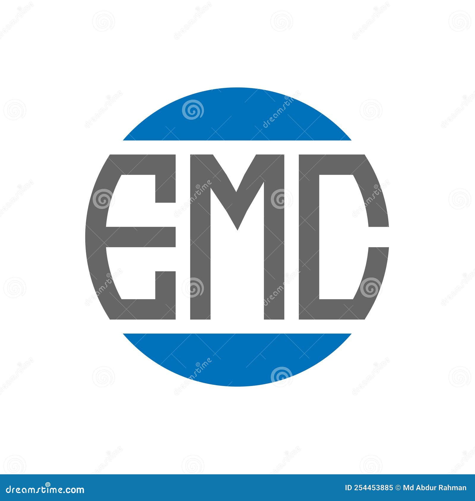 EMC Letter Logo Design on White Background. EMC Creative Initials ...