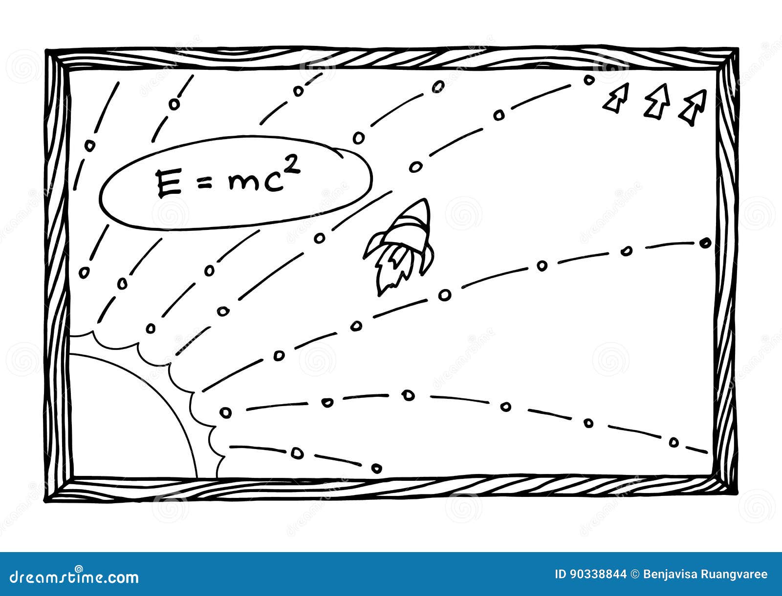 Emc2 Physics, Maths Icon Cartoon Symbols Background Vector Design ...