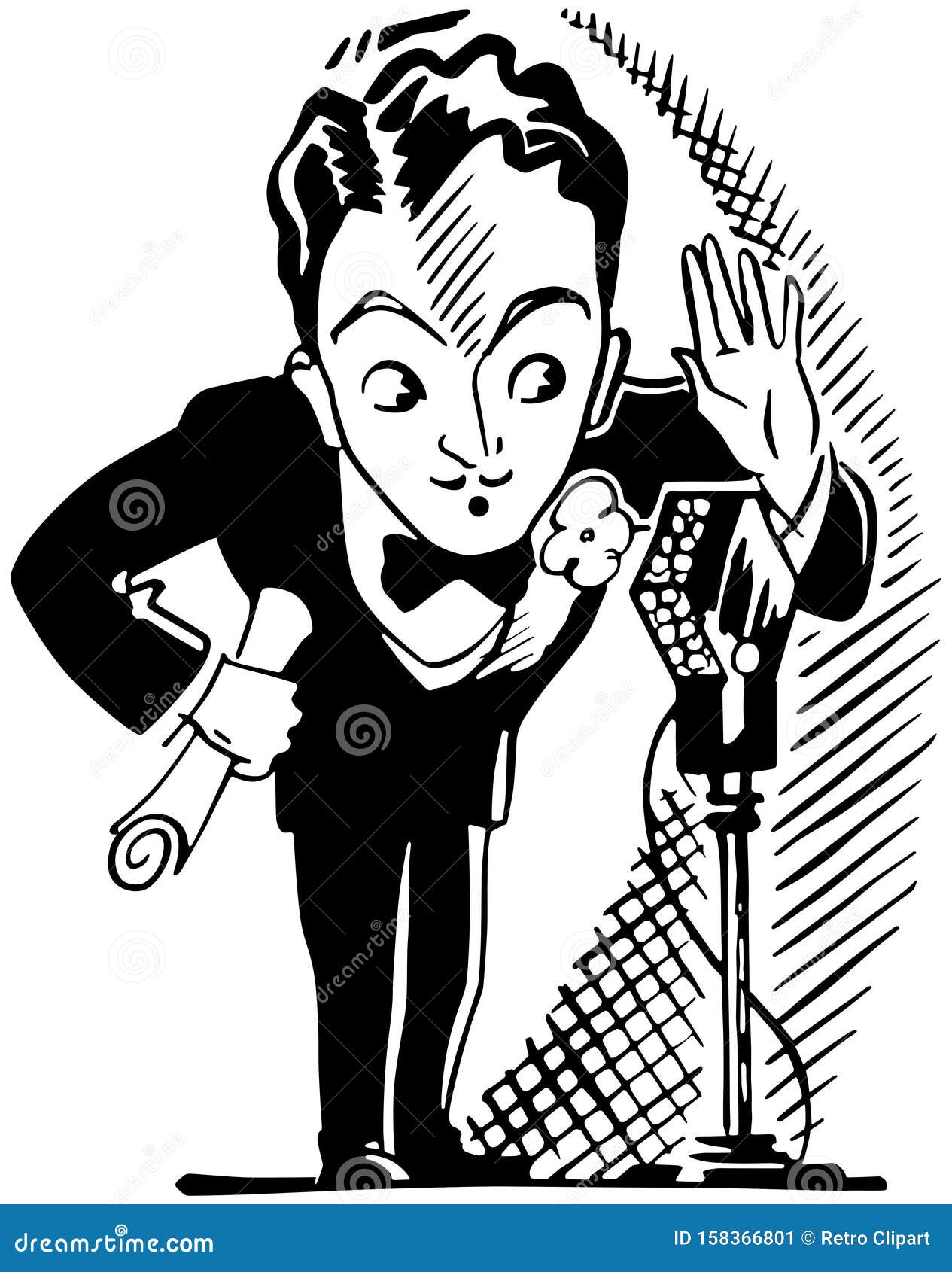 Emcee Announcer stock illustration. Illustration of ceremonies - 158366801