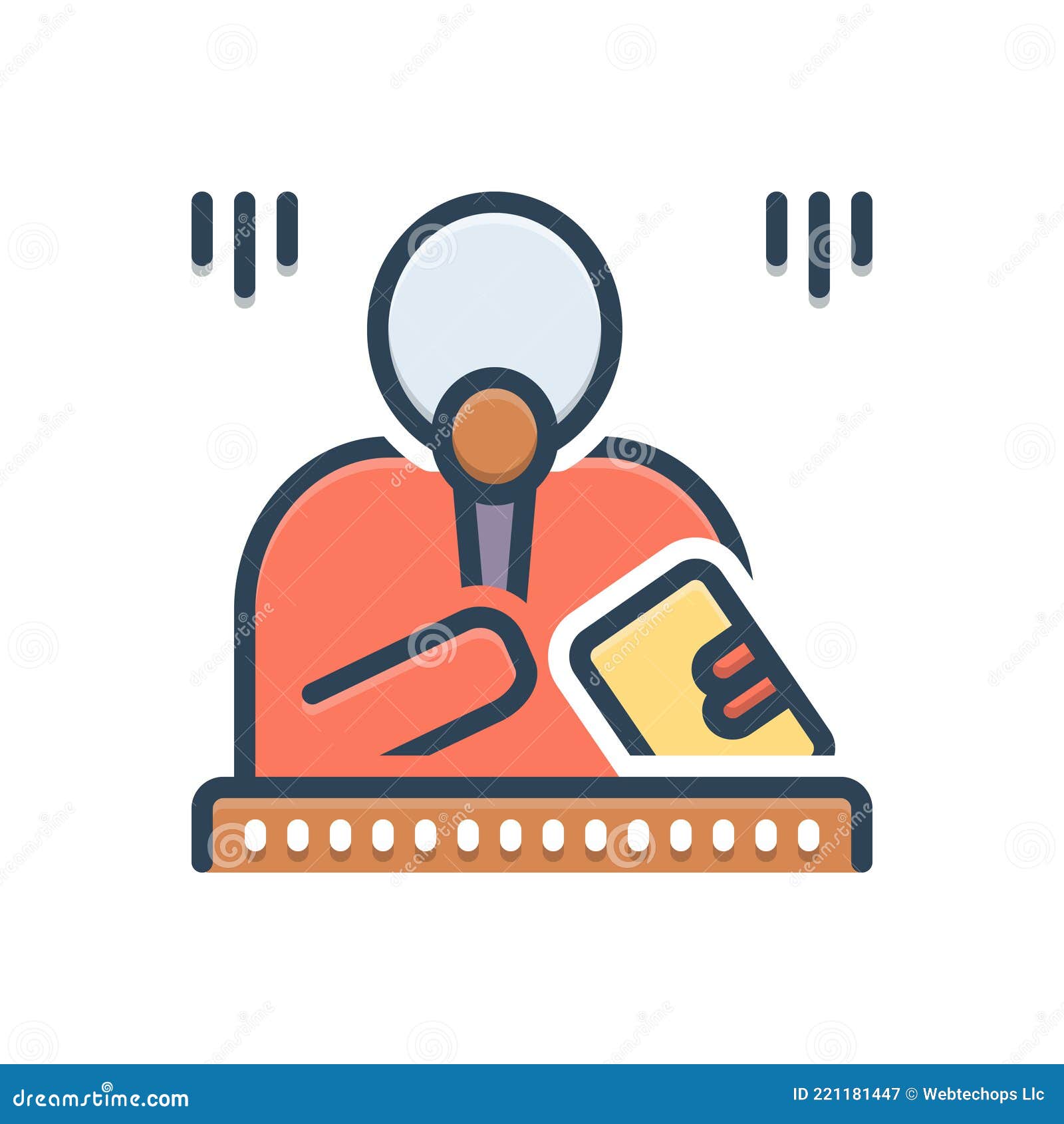 Color Illustration Icon for Emcee, Master and Microphone Stock ...