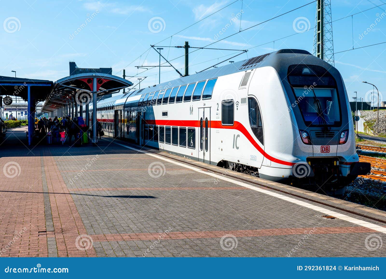New Ic Train from the Deutsche Bahn in Emden Station, Germany Editorial ...