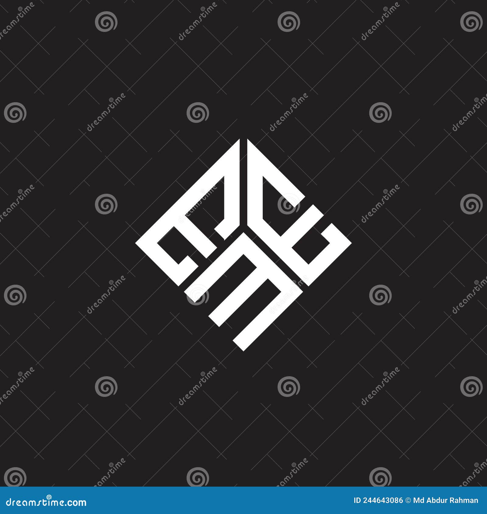 EME Letter Logo Design on Black Background. EME Creative Initials ...