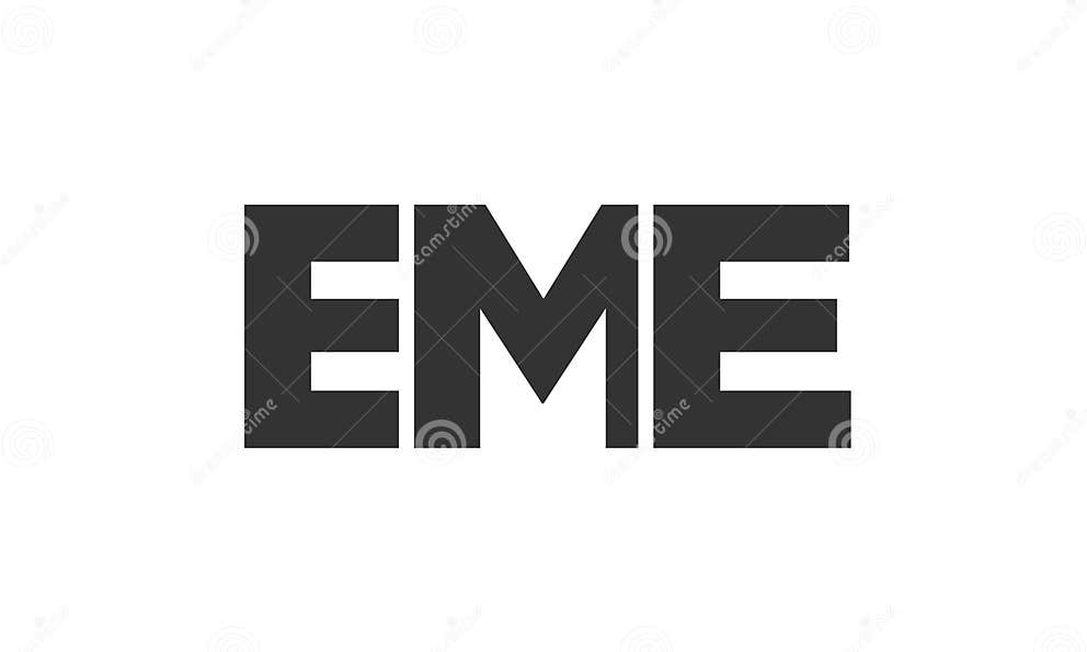 EME Logo Design Template with Strong and Modern Bold Text. Initial ...