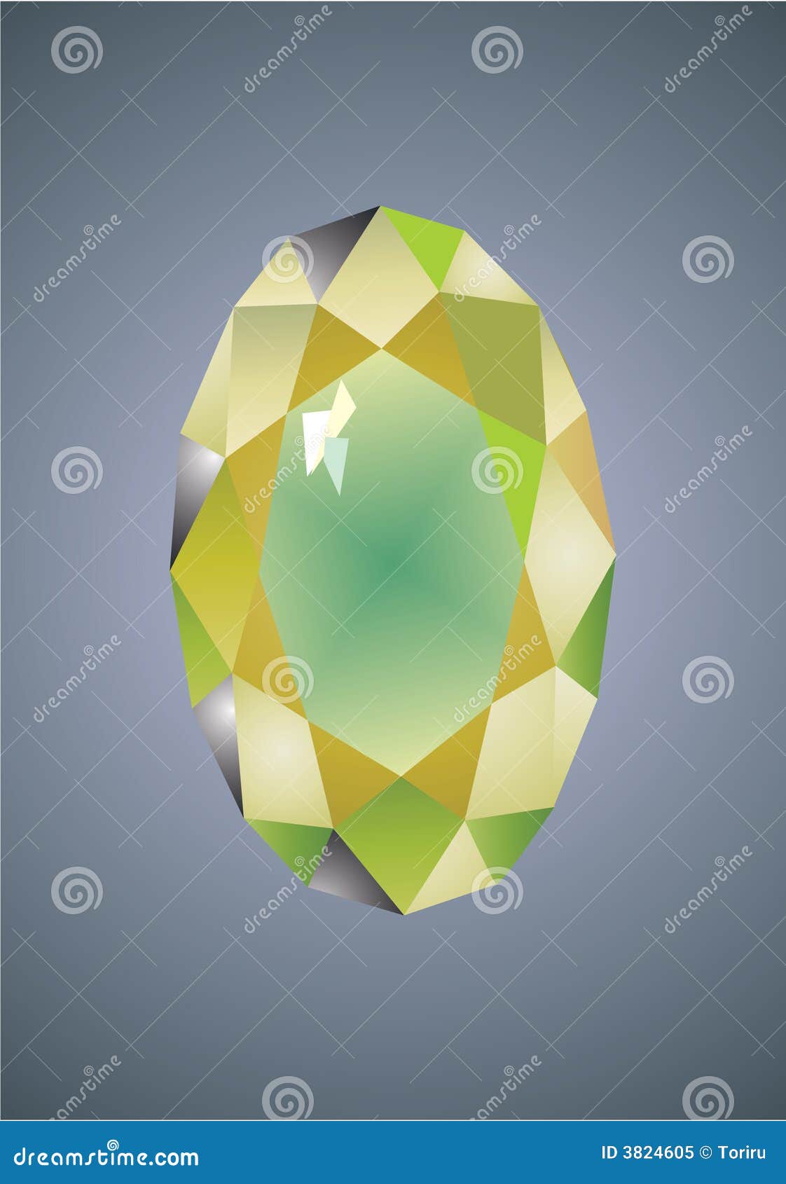 Emerald stock vector. Illustration of crystal, high, love - 3824605