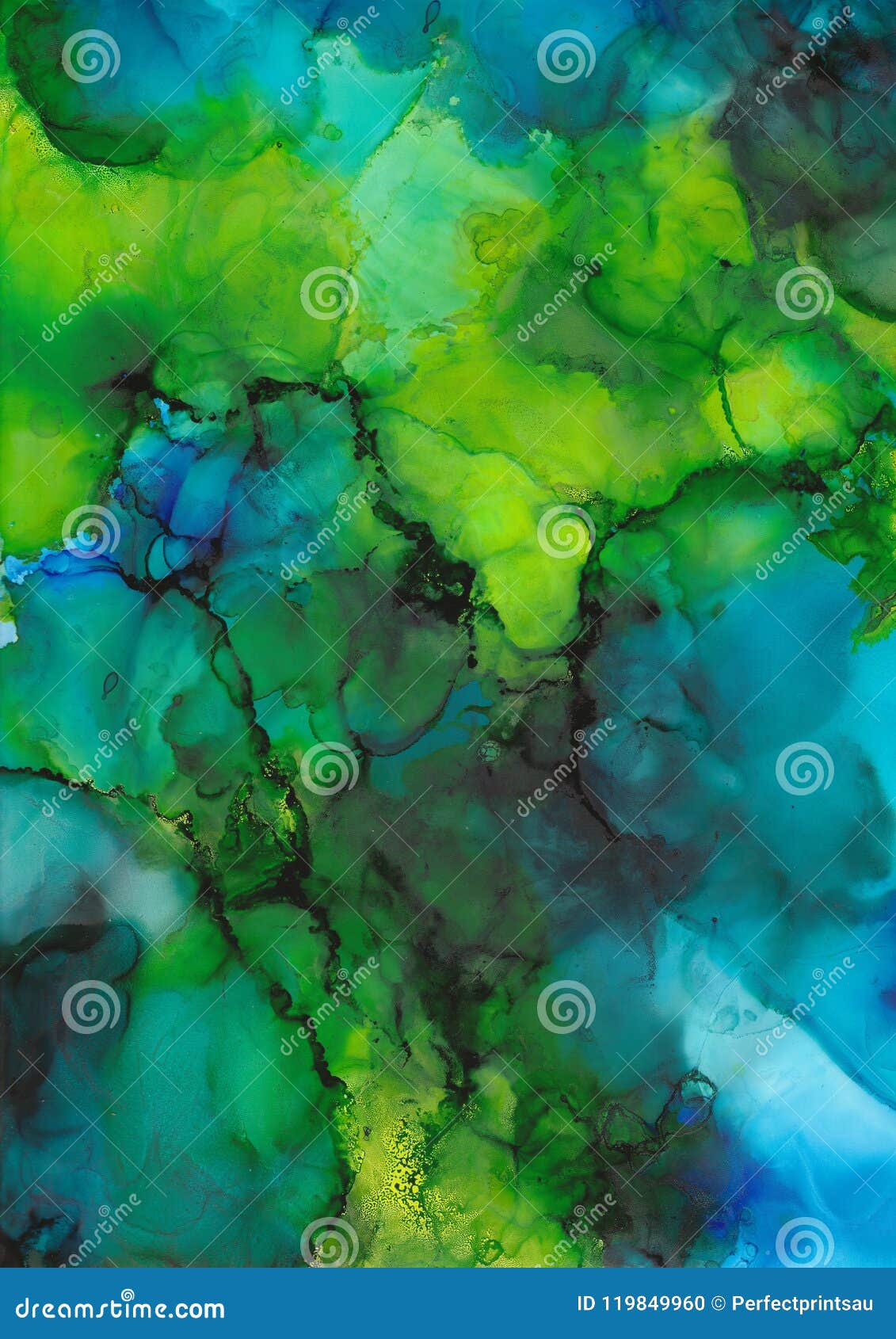 Abstract Deep Green and Blue Gradient, Layered Translucent Background ...