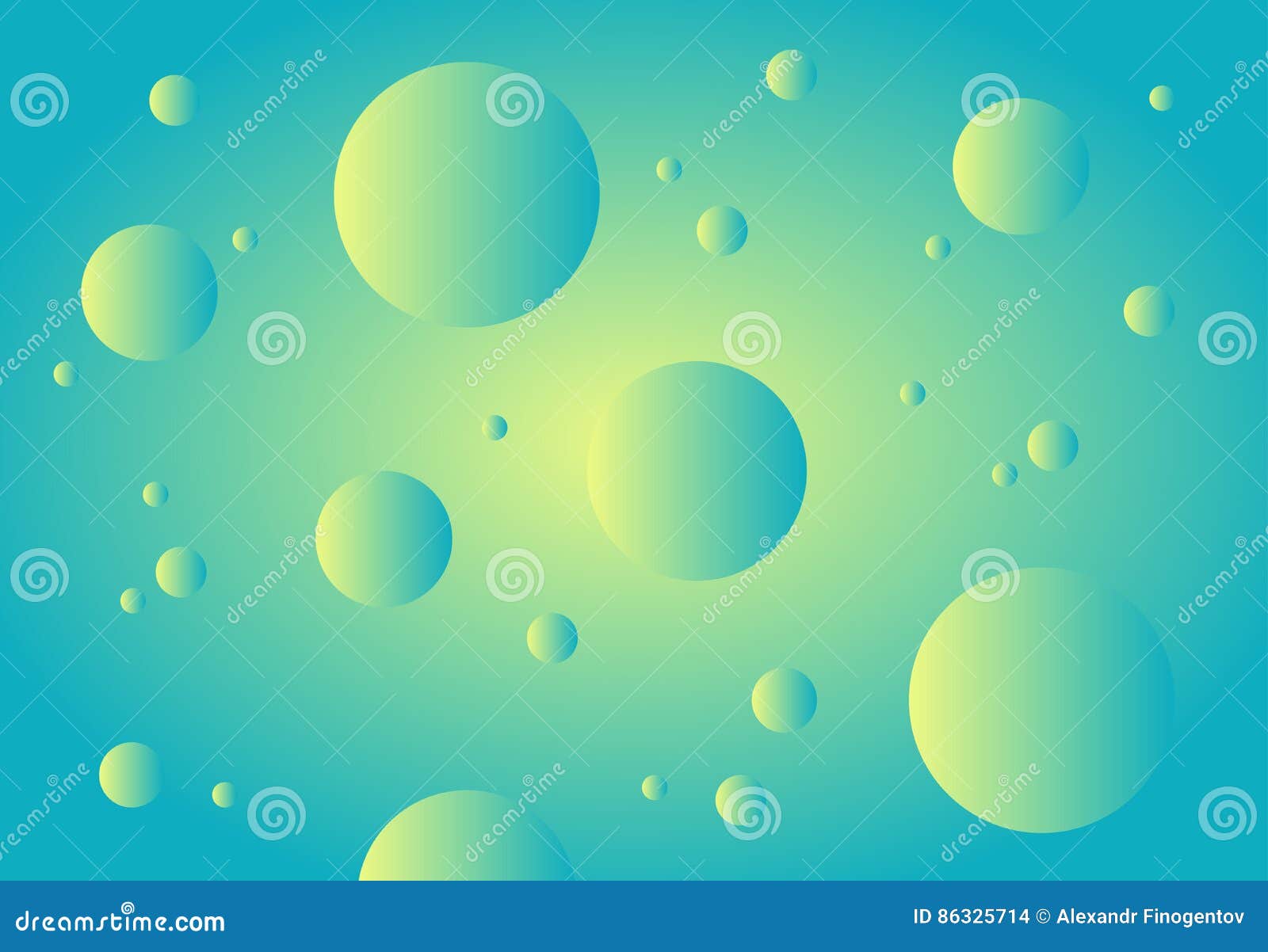 Emerald Abstract Technology Background. Gradient Bubbles for Web Sites ...