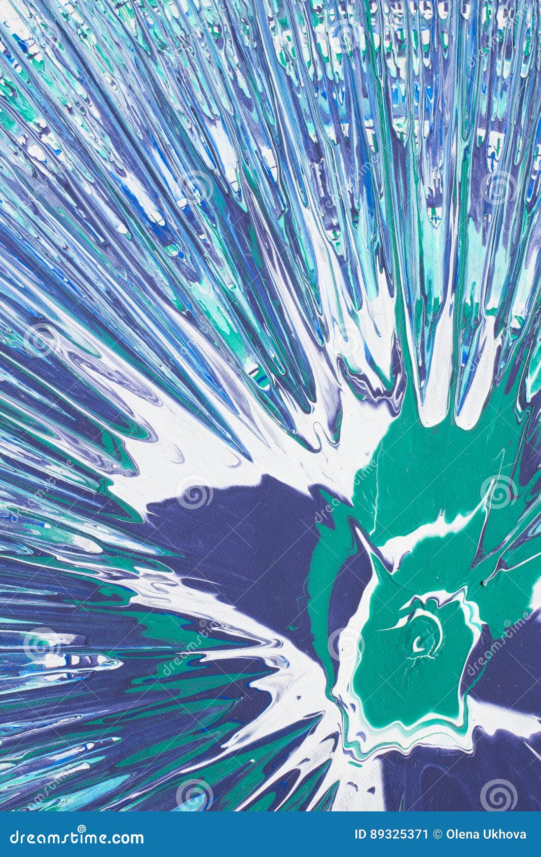 Emerald, Blue; White Spray Paint on Cardboard Stock Image - Image of ...