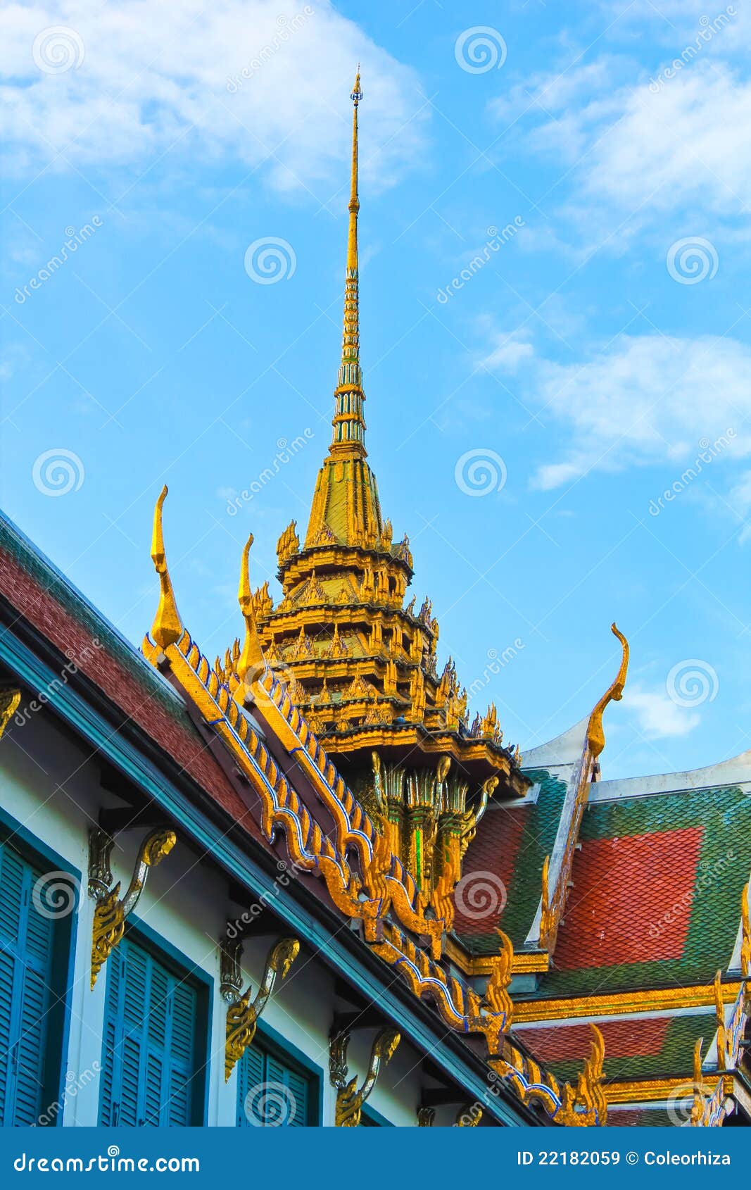 Emerald Buddha Temple stock image. Image of outside, buddhism - 22182059