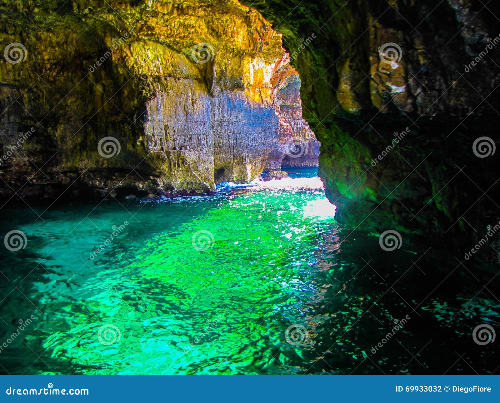 Emerald Cave stock photo. Image of exotic, favourite - 69933032