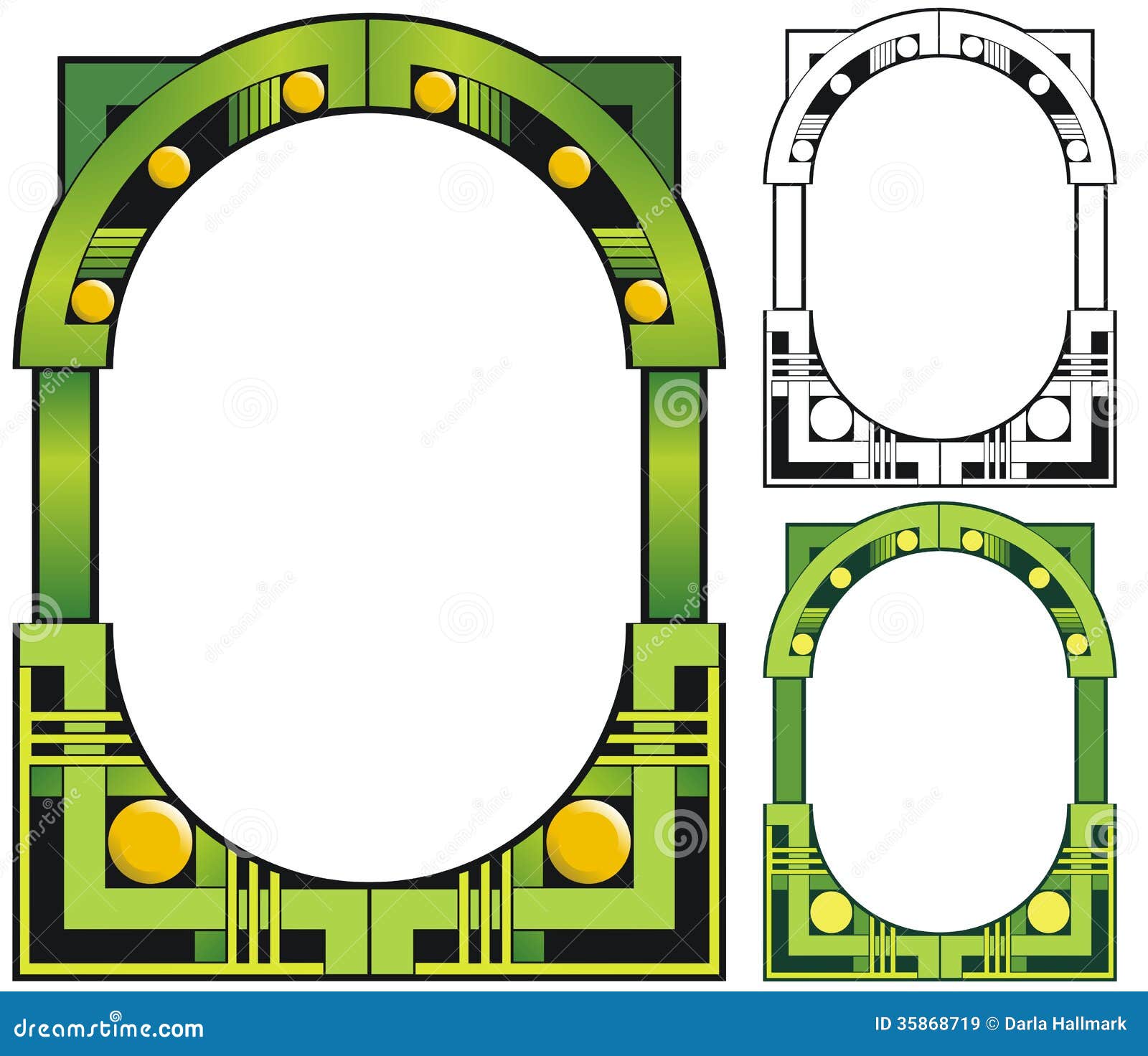 Green Art Deco Rectangle Stock Illustrations – 202 Green Art Deco ...