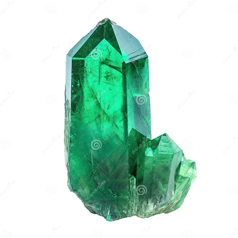 Emerald Crystal Side View Isolate Stock Illustration - Illustration of ...