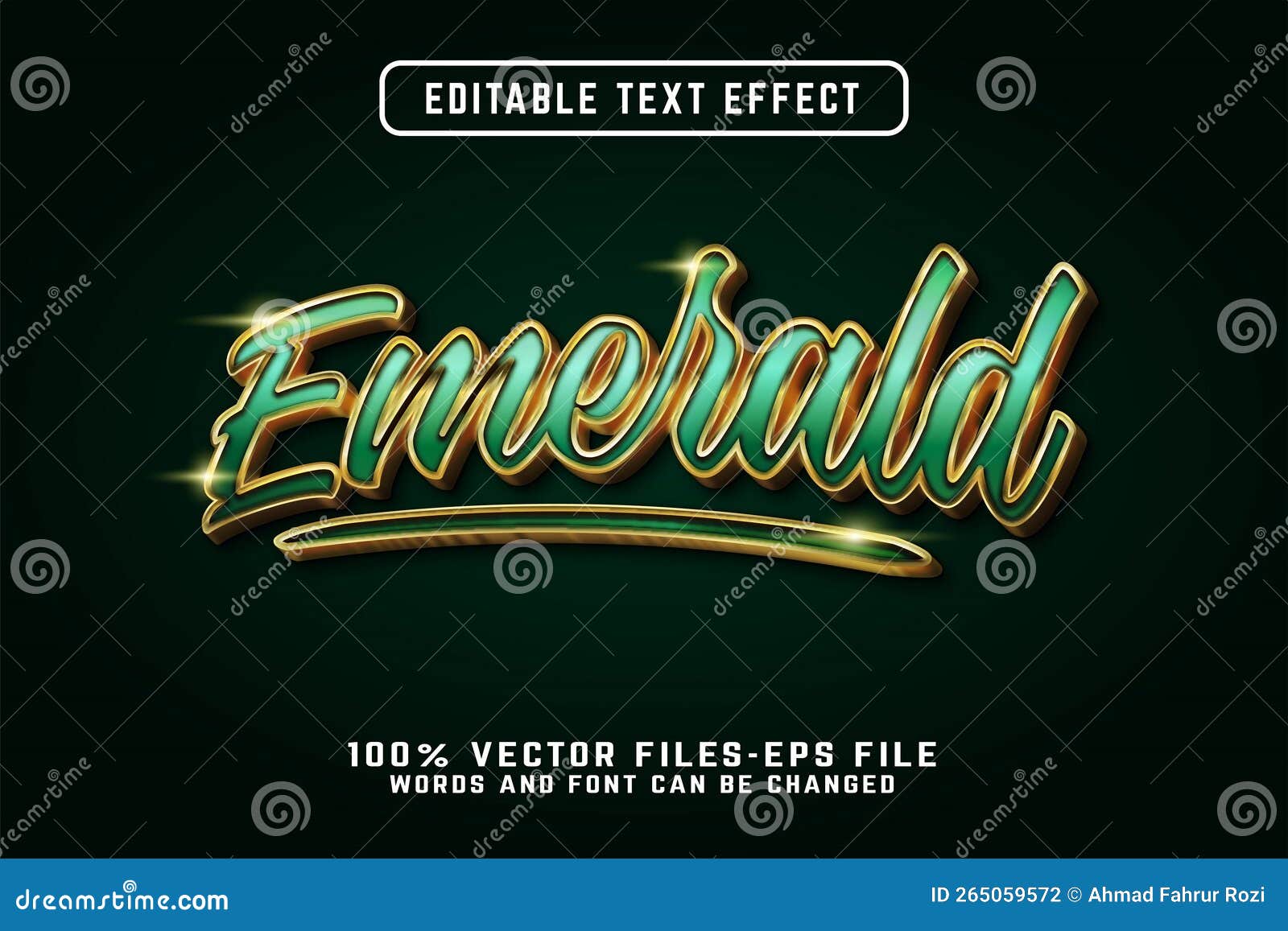 Emerald 3d Realistic Text Effect Premium Vectors Stock Vector ...